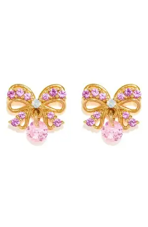 GIRLS CREW Love Knot Bow Stud Earrings - Gold