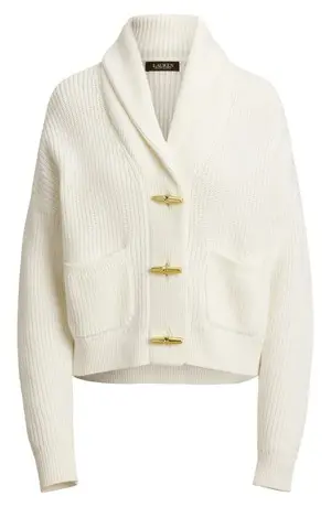 Ralph Lauren Ramilda Toggle Combed Cotton Cardigan
