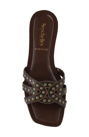 Seychelles Treasure Studded Slide Sandal - Black