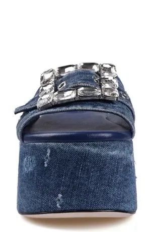 ZIGI Alena Platform Wedge Slide Sandal - Blue