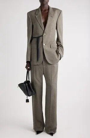 Balenciaga Check Tie Blazer