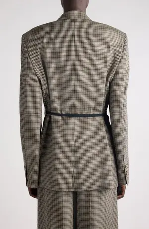 Balenciaga Check Tie Blazer