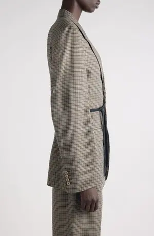 Balenciaga Check Tie Blazer