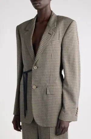 Balenciaga Check Tie Blazer