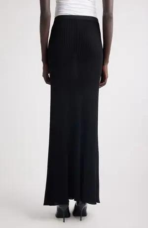 Balenciaga Ribbed Knit Maxi Skirt