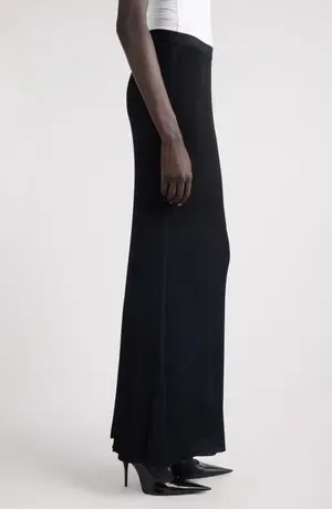 Balenciaga Ribbed Knit Maxi Skirt