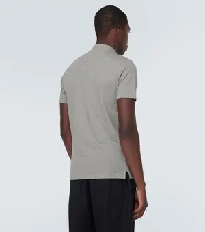 Sunspel Riviera Cotton Polo Shirt - Grey