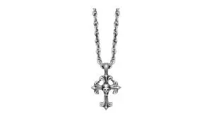$UICIDEBOY$ Lb Chrome Cross Pendant - Silver
