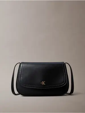 Calvin Klein Monogram Flap Camera Bag - Black