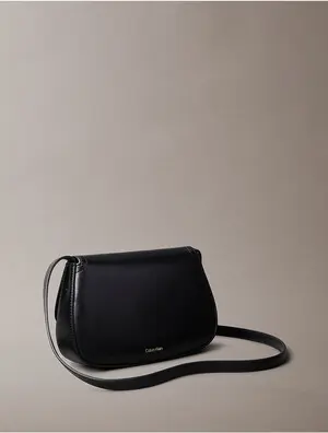 Calvin Klein Monogram Flap Camera Bag - Black