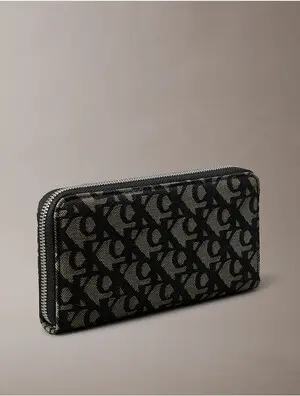 Calvin Klein Allover Monogram Long Zip Wallet