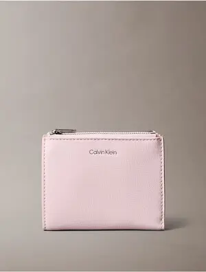 Calvin Klein Foil Logo Double Zip Card Case - Cradle Pink