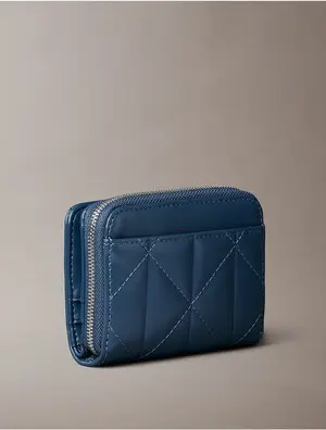 Calvin Klein Quilted Emblem Logo Zip Flap Wallet - Key Largo