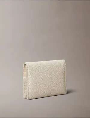 Calvin Klein Minimal Monogram Flap Card Case - Chateau Gray