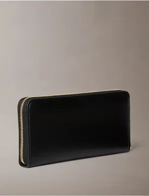 Calvin Klein Bold Monogram Long Zip Wallet - Black