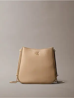 Calvin Klein Monogram Chain Saddle Bag - Desert Taupe