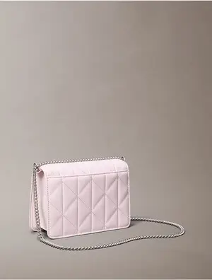 Calvin Klein Quilted Emblem Logo Mini Chain Bag - Cradle Pink
