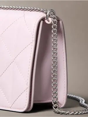 Calvin Klein Quilted Emblem Logo Mini Chain Bag - Cradle Pink