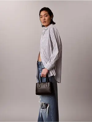 Calvin Klein Monogram Mini Tote Crossbody Bag