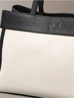 Calvin Klein Monogram Canvas Medium Tote Bag