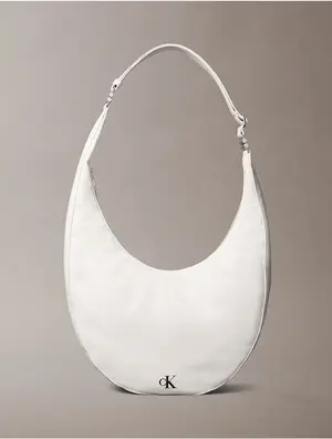 Calvin Klein Curved Shoulder Bag - White Alyssum