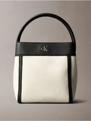 Calvin Klein Monogram Canvas Bucket Bag