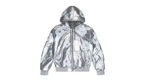 DENIM TEARS Leather Cotton Wreath Zip Hoodie