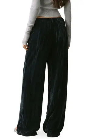Mango Straight Velvet Pants