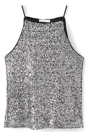 Mango Sequin Sleeveless Top
