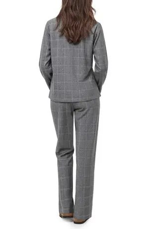 Mango Plaid Cotton Long Pajamas