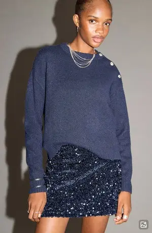 Mango Sequin Miniskirt