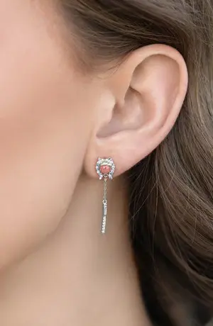 GIRLS CREW Star Wars™ Ahsoka Tano™ Drop Earrings - Silver