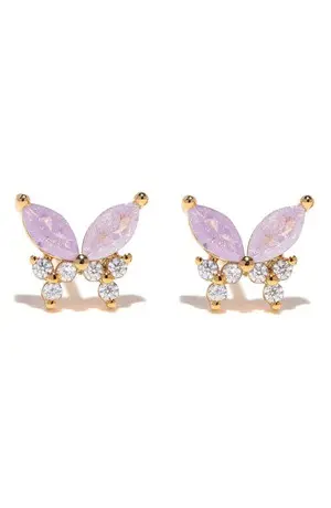 GIRLS CREW Butterfly Stud Earrings - Gold