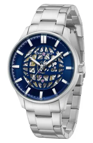 KENNETH COLE Thompson Automatic Bracelet Watch - Silver