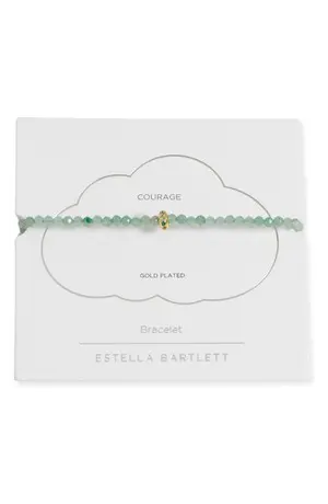 Estée Lauder Crystal Disc Beaded Bracelet - Green Aventurine
