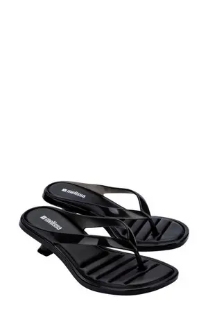 Melissa Kitten Heel Flip Flop - Black