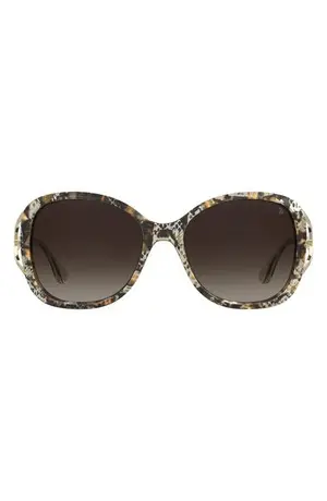 STUART WEITZMAN 58mm Square Sunglasses - Pattern Havana/brown Sf