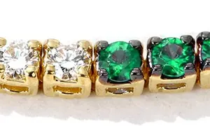 MARK HENRY Diamond And Tennis Bracelet - Emerald