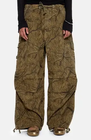 JADED LONDON Forest Parachute Pants - Camo