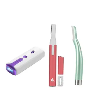 PURSONIC Ipl Laser Device & Precision Grooming Set: The Ultimate Smooth Skin Kit - White