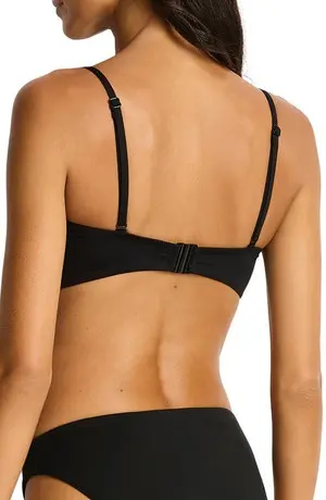 SEA LEVEL Essentials Edit Twist Front Bikini Top - Black