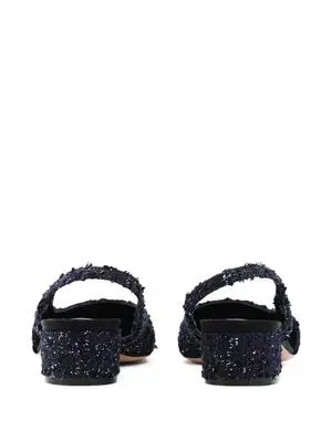 PAUL WARMER Loulou Fringed Slingback Pumps