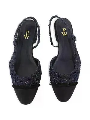 PAUL WARMER Loulou Fringed Slingback Pumps
