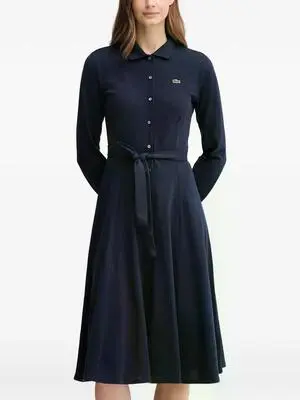 Lacoste Button Belted Midi Dress