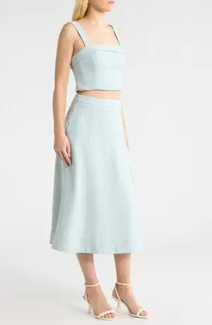 Astr The Label Kinslee Crop Top - Baby Blue