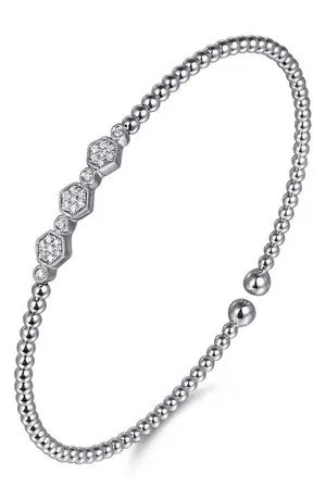 GABRIEL & CO. Diamond Beaded Cuff Bracelet