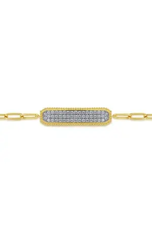 GABRIEL & CO. 14k Diamond Tag Bracelet