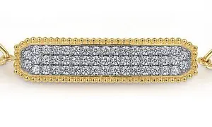 GABRIEL & CO. 14k Diamond Tag Bracelet