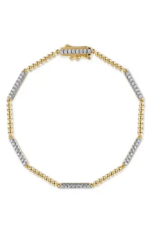Gabriel & Co. Diamond Bar Station Bracelet In 14k