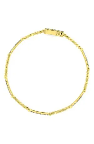 Gabriel & Co. Diamond Bar Station Bracelet In 14k